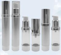 China Gold Frosted Airless Pump Bottle / Airless Dispenser Bottles 15ml 100ml for sale