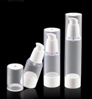 China Luxury Plastic Airless Cosmetic Bottles 30ml 50ml 80ml Silkscreen Print for sale