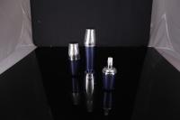 China Cylinder Empty Lotion Bottles With Pump , Frosted Plastic Small Lotion Pump Bottle for sale