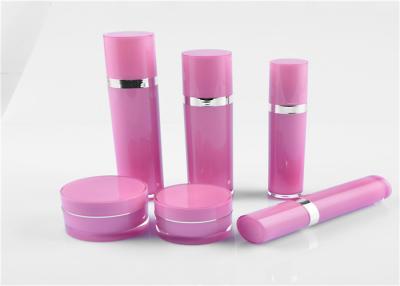 China Pearl White Empty Makeup Containers ABS Lotion Moisturizer Acrylic Jar With Lid for sale