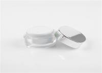 China Plastic Custom Small Cosmetic Cream Jars Acrylic With Hot Stamping 30g 50g for sale