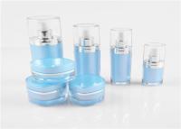 China Dreamy Lemon Yellow Acrylic Cream Jar With Lid , ABS Custom Cosmetic Packaging for sale