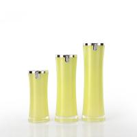 China Personal Care Airless Cosmetic Bottles PP Slide Nozzle With Lock Yellow Color for sale