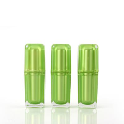 China Square Airless Dispenser Bottles Green 40ml 70ml Plastic Green Color PP Material for sale