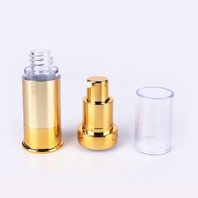 China Gold Color Airless Cosmetic Bottles Small Cosmetic Containers ISO90001 for sale