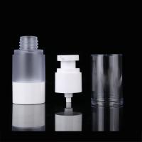 China Frosted Plastic Airless Cosmetic Bottles Makeup Pump Bottle AS Material for sale