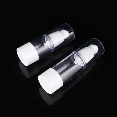 China Clear White Empty Airless Cosmetic Bottles 15ml / 100ml Lotion Pump Bottle for sale