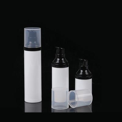 China PP Material Airless Cosmetic Bottles Small Volume White Color For Lotion for sale