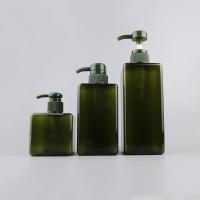 China Green Square Empty PP Plastic Lotion Pump Bottle 250ml 450ml 350ml for sale