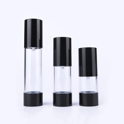 China Personal Care Black 30ml 50ml Airless Pump Bottles for sale