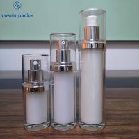 China Double Walled Acrylic Plating PMMA Airless Dispenser Bottles for sale