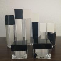 China Square Acrylic 100ml 120ml PMMA Vacuum Lotion Bottle for sale