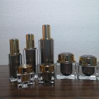 China Gold Plating Double Walled PMMA Airless Cosmetic Bottles for sale