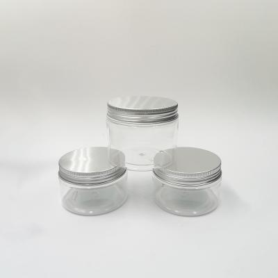 China 50g 100g PP Aluminum Screw Lid Empty Cosmetic Cream Jars for sale