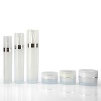 China Cream White Acrylic 30g  Empty Cosmetic Containers for sale