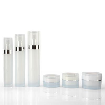 China Cream White Acrylic 30g  Empty Cosmetic Containers for sale