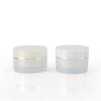 China Skin Care Round Screw Lid Acrylic Cosmetic Cream Jars for sale