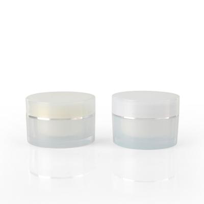 China Skin Care Round Screw Lid Acrylic Cosmetic Cream Jars for sale