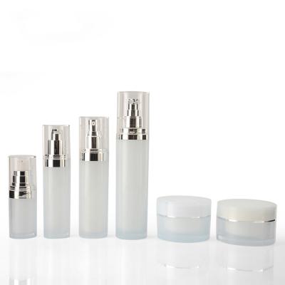 China Aluminum Cap White Sealed 15g 30g 50g Acrylic Cream Jar for sale