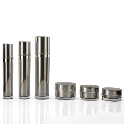 China Aluminium Pump Cosmetic Plastic 15ml PET Empty Bottle for sale