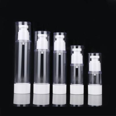 China Transparent Plastic PP Lotion Flat Airless Pump Bottle for sale