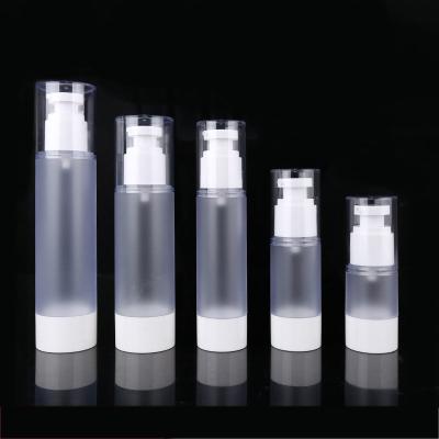 China Frosting Body White Plastic PP Airless Lotion Bottle for sale