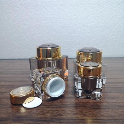 China Dark Square PET 50g Empty Cosmetic Cream Jars for sale