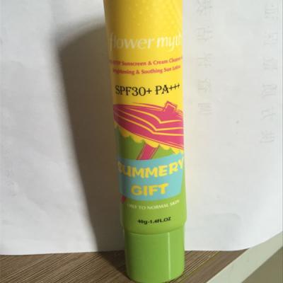 China Outlet 100 ml oval shape white empty skin care facial cleanser soft tube plastic cosmetic for sale