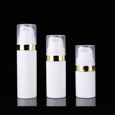 China 5ML 10ML 15ML plastic PP white airless pump bottle for sale