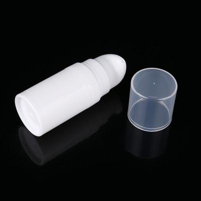 China OEM 5ML 10ML 15ML plastic PP white cosmetic round airless pump bottle for sale