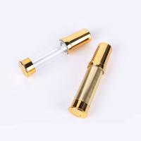 China 5ML 10ML gold filed silvering plastic PP airless pump lotion bottle cosmetic packaging for sale