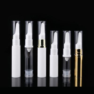 China 5ML 10ML white  plastic PP round essence eye cream airless pump bottle for sale