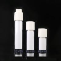 China 15ML 30ML 50ML white plastic PP twist up actuator OEM lotion round airless pump bottle for sale