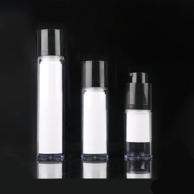 China 15ML 30ML 50ML white plastic PP black twist up airless pump bottle for sale