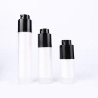 China 15ML 30ML 50ML frost white plastic PP black pump twist up airless bottle for sale