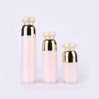 China Pink Flat Head 1ml/T 30g Refillable Frosted Cosmetic Bottles for sale