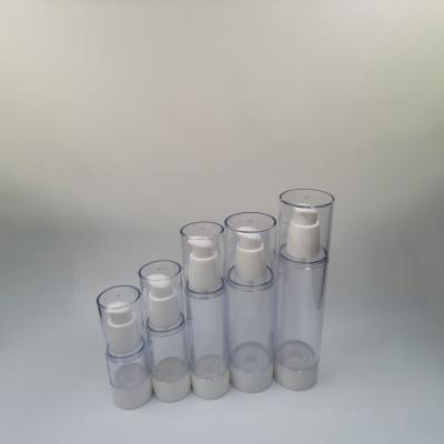 China Fancy 15ml 30ml 50ml 80ml 100ml transparent plastic factory lotion airless pump bottle cosmetic packaging for sale