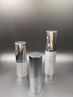 China 15ml 30ml 50ml plastic PP clear silver in factory price for lotion skin care round airless pump bottle whole for sale