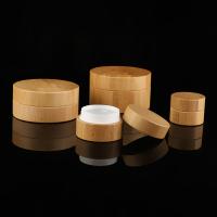 China Silkscreen  30g Plastic Covering Wooden Cosmetic Containers for sale