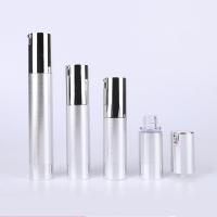 China 10ml 15ml 20ml 30ml silver plastic PP ABS AS manufacturers airless pump bottle wholesale cosmetic packaging for sale