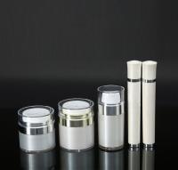 China round economical 30ML 50ML 75ML 100ML white frosted plastic PP round body cream airless pump bottle wholesale for sale