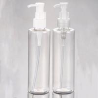 China Customized Square 300ml white amber plastic PET lotion bottle with lotion pump for sale