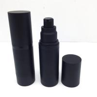 China whosale empty black acrylic airless pump bottle 30ml matte frosted finish plastic cosmetic packaging bottle for sale