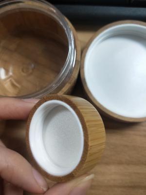 China 5g 100g 50g bamboo cosmetic jars For Face / Eye Cream / Body Lotion for sale