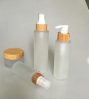 China Classic 150ml 50g Bamboo Cosmetic Container With Lid for sale