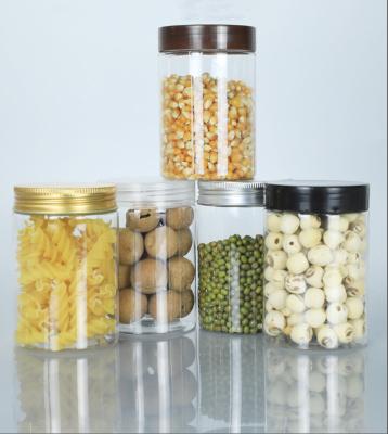 China 300ml Versatile Clear Plastic Jars For Cosmetic Food Storage PET Straight Sided Jars for sale