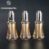 China Empty 15ml Acrylic Pressing Pump Dropper Bottles For Essential Oil for sale