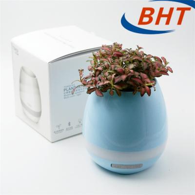 China Desktop Ceramic Illuminated Flower Pots 114*114*117 Mm Size Plastic ABS for sale