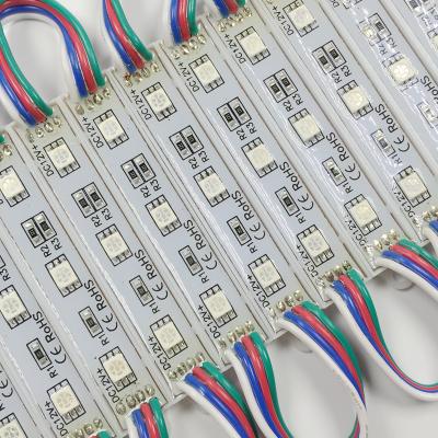 China waterproof expory RGB led module/DC12V/5050SMD colorful led module/IP65 RGB light module for lightbox and channel letter for sale
