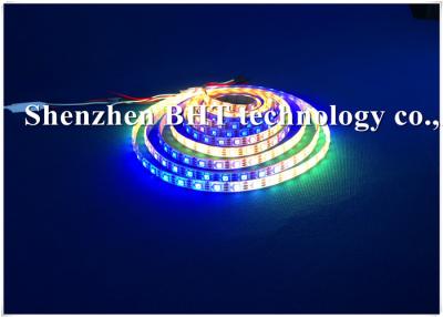 China SMD5050 RGB Rainbow 12v Waterproof Led Light Strips Full Color Changing Black Pcb for sale